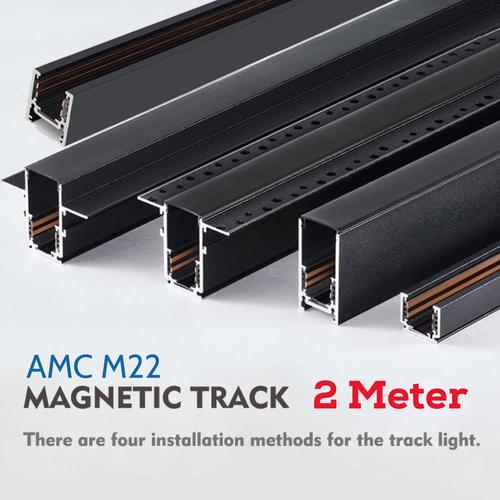 Jual AMC M22 Rail 2 Meter Magnetic Track Lighting System Inbow Outbow ...