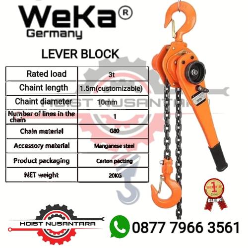 Jual LEVER BLOCK 6TON X 1.5METER WEKA GERMANY - Jakarta Barat - HOIST ...