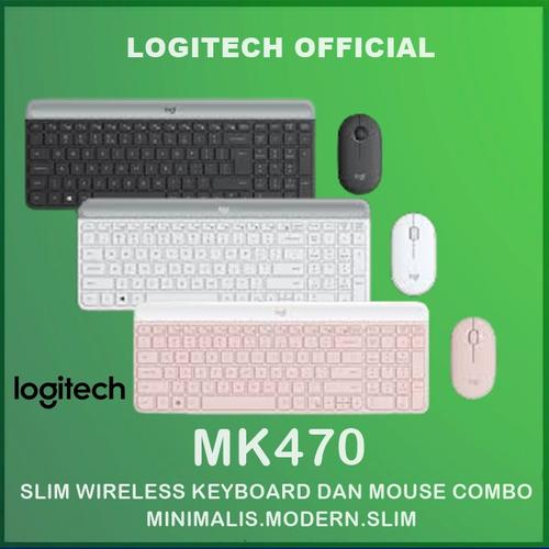 Promo Logitech MK470 / MK 470 Slim Combo Keyboard & Mouse Wireless ...