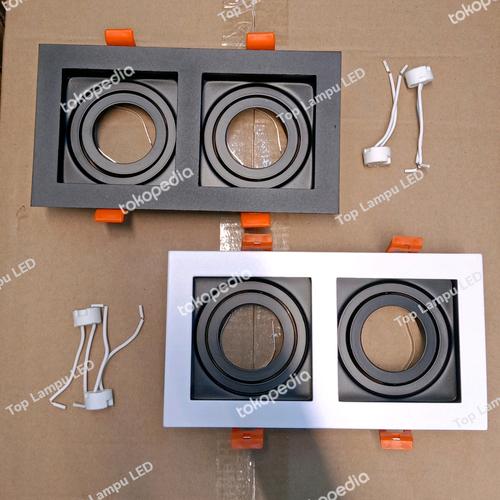 Jual KAP MR16 2GANG ISI 2 LAMPU LED HALOGEN HALOSPOT DOWNLIGHT - Hitam - Jakarta Pusat - Top ...