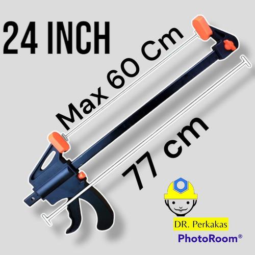 Jual F Clamp 24 inch Body Besar -Catok Klem Kayu Ratchet Grip Quick ...