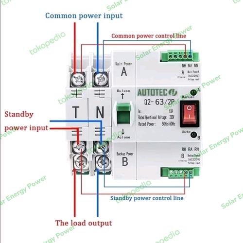 Jual ATS 100A 220VAC Automatic Transfer Switch 100A - 100A - Kab ...