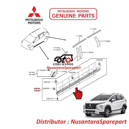 Promo GARNISH SIDE SILL COVER TRISPLANG BAWAH KIRI XPANDER CROSS ...