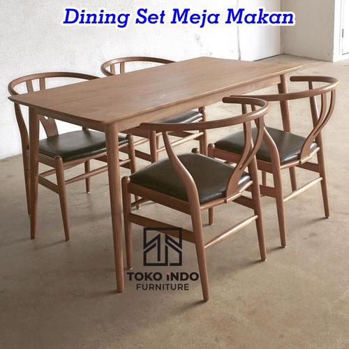 Jual Set Meja Makan Cafe Minimalis Kursi Jok Kursi Empuk Kayu Jati - Kab. Jepara - Toko Indo ...