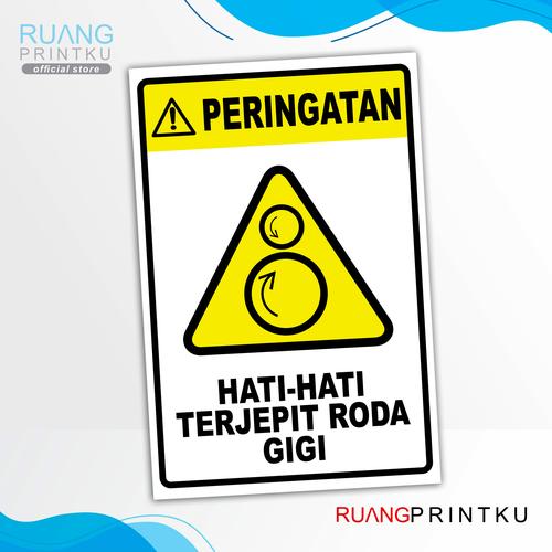 Jual Stiker Safety Sign K3 Rambu Peringatan Hati-hati Terjepit Roda ...