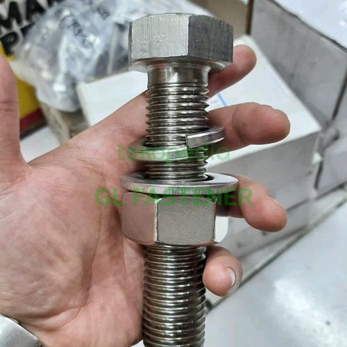 Jual Baut Mur Hex Stainless Steel 304 M30 x 110 anti karat Kunci 46 SUS 304 - Jakarta Barat - GL ...