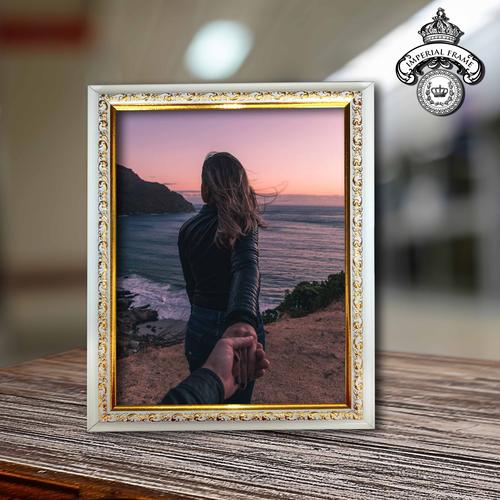Jual Bingkai Frame Foto 3R ( 9x13cm ) Gold dan Silver - Putih Gold ...