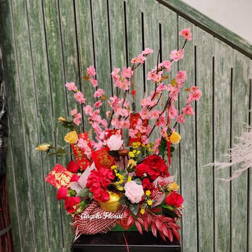 Jual PREMIUM Rangkaian Meja Artificial Imlek - Rangkaian Bunga Imlek ...