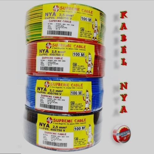 Jual Kabel NYA 1.5mm Supreme 100M / Cable Listrik Instalasi Wire Tunggal - Biru - Kota Medan ...