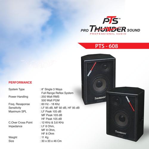 Jual Speaker 3 Way 8 Inch Pasif PTS-608 Thunder - Kota Surabaya ...