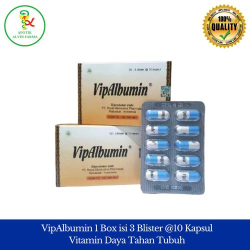 Jual VipAlbumin 1 Box isi 3 Blister @10 Kapsul Vitamin Daya Tahan Tubuh ...