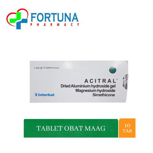 Jual ACITRAL TABLET @10 TABLET - OBAT MAAG / ASAM LAMBUNG / NYERI ULU ...