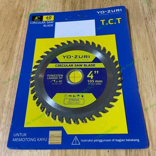 Jual Mata potong kayu YOZURI 4x40 T/ mata pisau gurinda kayu TCT 105mm ...