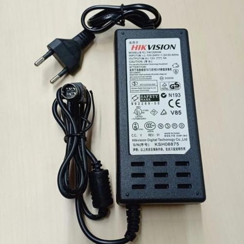 Promo Adaptor hikvision 12V 5A 4 pin DVR Adaptor NVR CCTV Adaptor ...