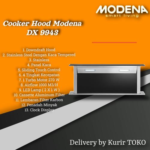 Jual Cooker Hood Modena DX9943 Exhaust Modena DX 9943 Build in Hood ...