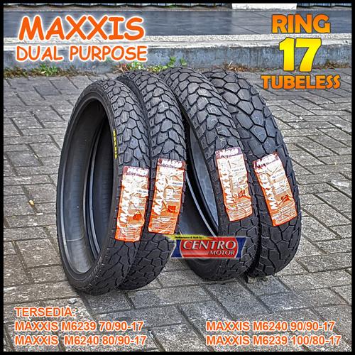 Jual BAN DUAL PURPOSE MAXXIS M6239/M6240 RING 17 TUBELESS. - 70/90-17 ...