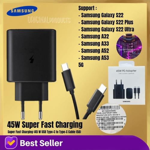 Jual ORIGINAL CHARGER SAMSUNG 45W SUPER FAST CHARGING NOTE 10 plus 45 ...