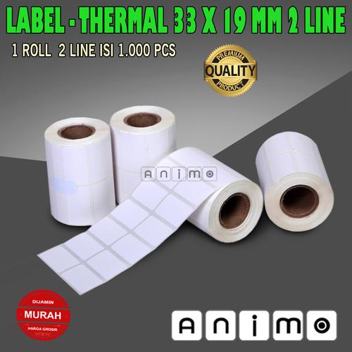 Jual LABEL THERMAL 33 X 19 MM 2 LINE ISI 1000 PCS - LABEL BARCODE 33 X ...