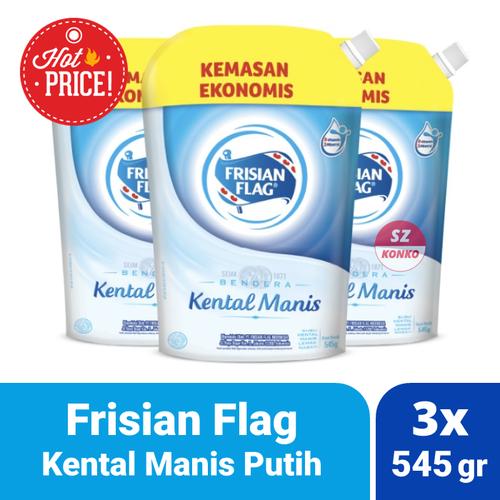 Jual Paket 3x Frisian Flag - Kental Manis Putih 545 gr - Susu Bendera ...