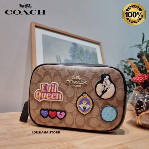 Jual Disney X Coach Jamie Camera Bag In Signature Canvas With Patches ...