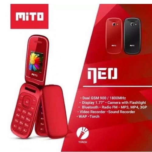 Jual MITO 333 NEO - RED - FLIP PHONE - DUAL SIM - Kota Surabaya - Genk Tech | Tokopedia