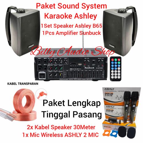Jual Paket Sound System Karaoke Speaker Ashley B65 Dan Amplifier ...