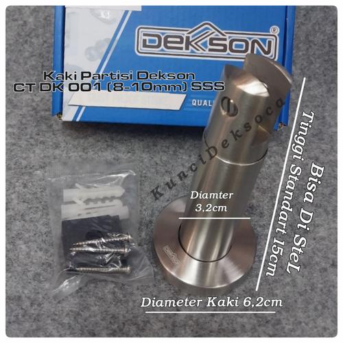 Jual Kaki Partisi Dekson CT DKS 001 8-10mm SSS Cubical Toilet Dekkson ...