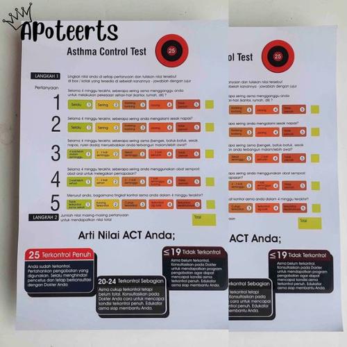 Jual Poster Asthma Control Test Asma Kontrol Tes Poster ACT Dari Rumah ...