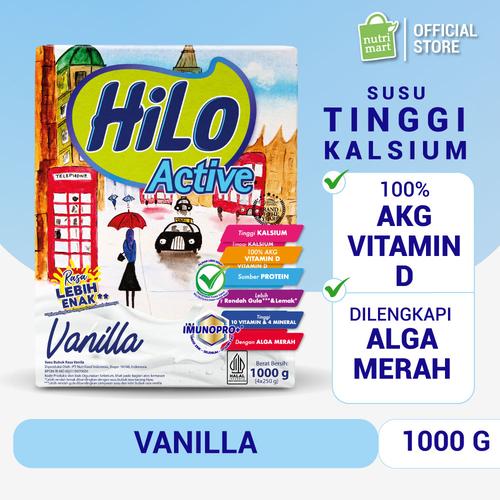 Promo HiLo Active Vanilla 1000g - Susu Tinggi Kalsium Lebih Rendah ...