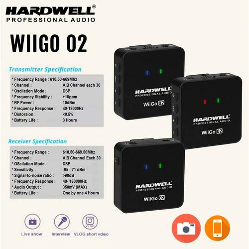 Jual HARDWELL MIC WIRELESS WIIGO 02 MICROPHONE COMPACT SYSTEM WIGO 2 WE ...