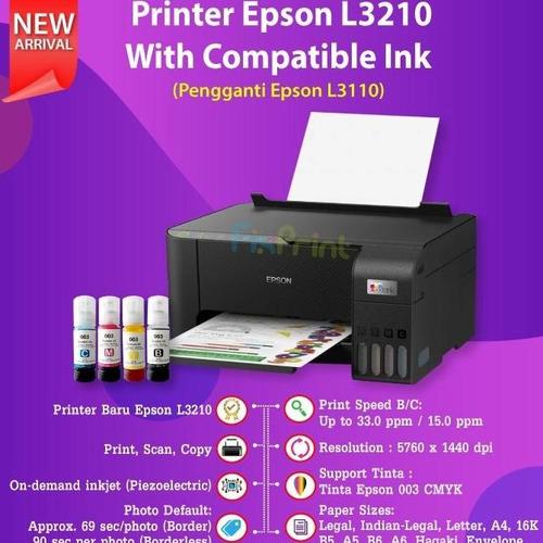 Jual Printer Epson Ecotank L3210 All-In-One Ink Tank L-3210 Print Scan ...