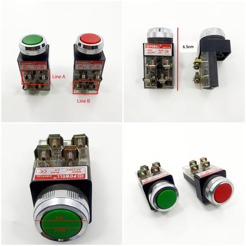 Jual Push Button Switch 2 Way Tombol On Off Reset Klakson POWELL PB2511 ...