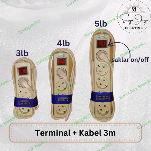 Jual Kabel Roll 3 meter | Terminal + Kabel isi 2 3 4 - 3 colokan - Kota ...
