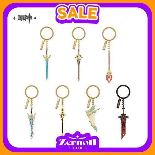 Jual Genshin Impact Keychain Metal Charm Collection Weapons - Vortex ...