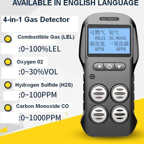Jual Gas Detector 4-In-1 O2 Co Lel H2S With Alarm Sensor Monitor ...