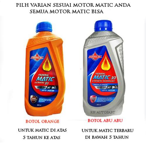 Jual Oli Federal Matic 800ml 10w-30 oli federal matic 0,8L oli honda ...