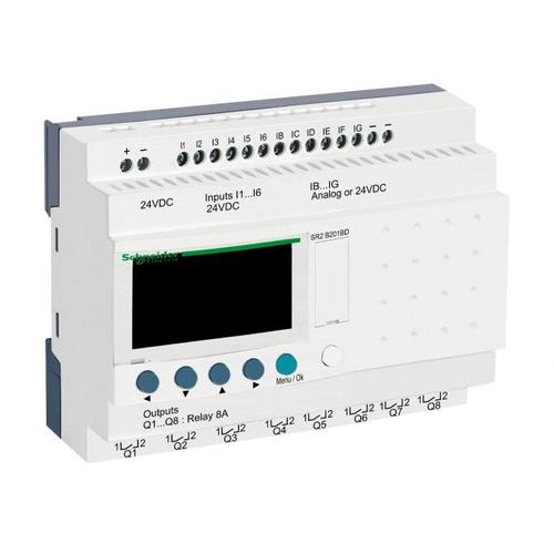 Jual Sr2B201Bd, Schneider Smart Relay Zelio Logic, 20 Io, 24 Vdc, Clock ...