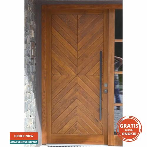 Jual Kusen Daun Pintu Minimalis modern kayu Jati, Pintu Kamar, Pintu ...