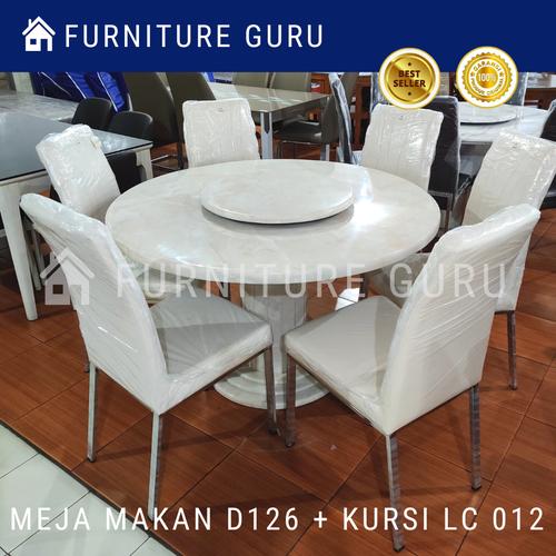 Jual Meja Makan Marmer Bulat Round Marble Dining Table Mewah - Diameter ...