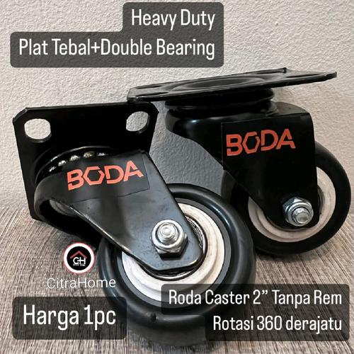 Jual Roda Caster Tanpa Rem 2" Heavy Duty/Plat Tebal+Double Bearing ...