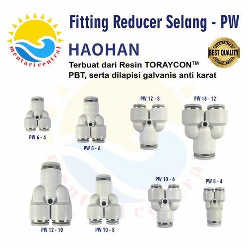 Promo Fitting Y Pneumatic PW MPW neple Y angin pw - PW 6-4 - Kota ...