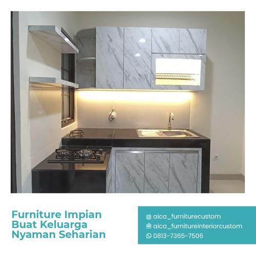 Jual kitchen set hpl marmer - Kab. Bogor - Aica furniture | Tokopedia