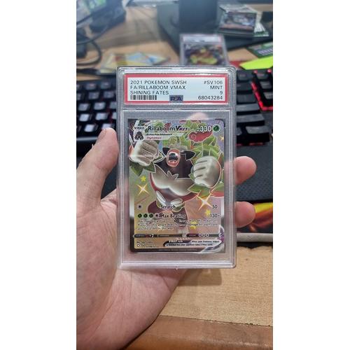 Jual 2021 Pokemon Shining Fates Rillaboom Vmax FA #SV106 PSA 9 ...