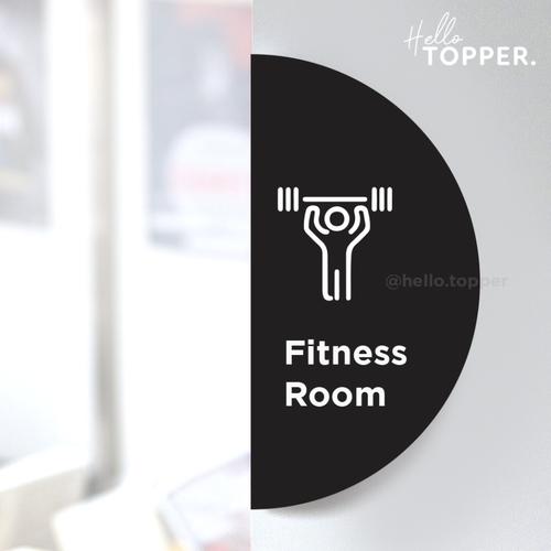 Jual Sign Board Akrilik Half Round Papan Tanda Acrylic Signage Fitness ...