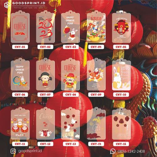 Jual HANGTAG IMLEK ACRYLIC CHINESE - KARTU UCAPAN LABEL CNY AKRILIK ...