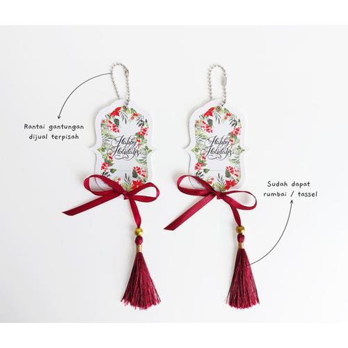 Jual Kartu Ucapan Happy Holiday Rumbai Hang Tag Selamat Berlibur ...