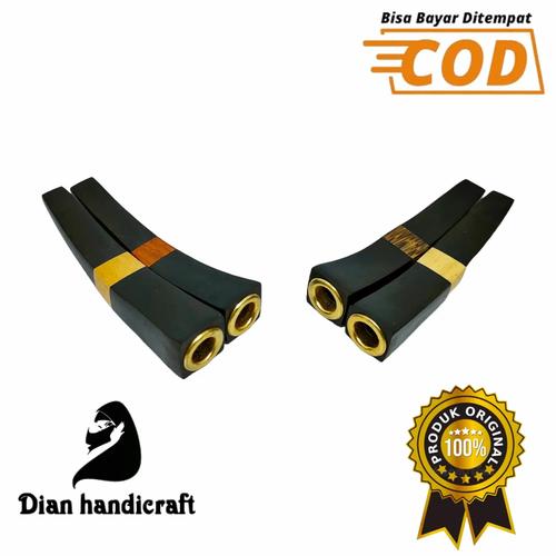 Jual Once Pipa Kombinasi 2 Kayu 7cm Motif Segi 4 LENGKUNG Asli - kelor ...