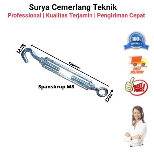 Jual Spanskrup M8 turnbuckle jarum keras M8 alat tukang - Kab ...