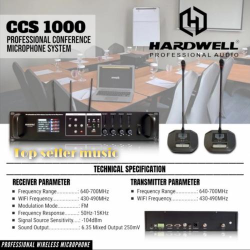 Jual PAKET MIC CONFERENCE HARDWELL CCS 1000P POWER MIC WIRELESS + 2MIC ...