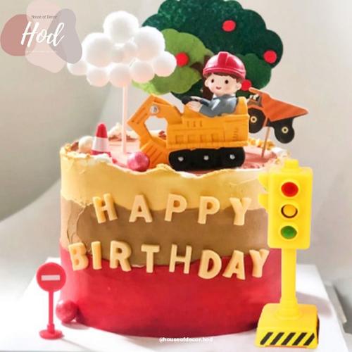 Jual Excavator Boy beko Ornamen Rambu Jalan Proyek Soft Yellow Car ...
